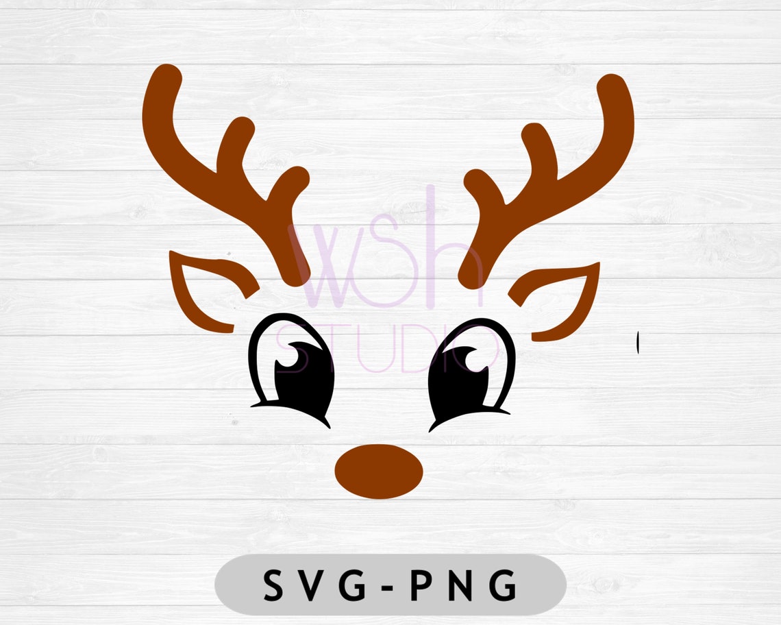 Christmas Reindeer Face SVG Reindeer SVG Girl Reindeer SVG - Etsy