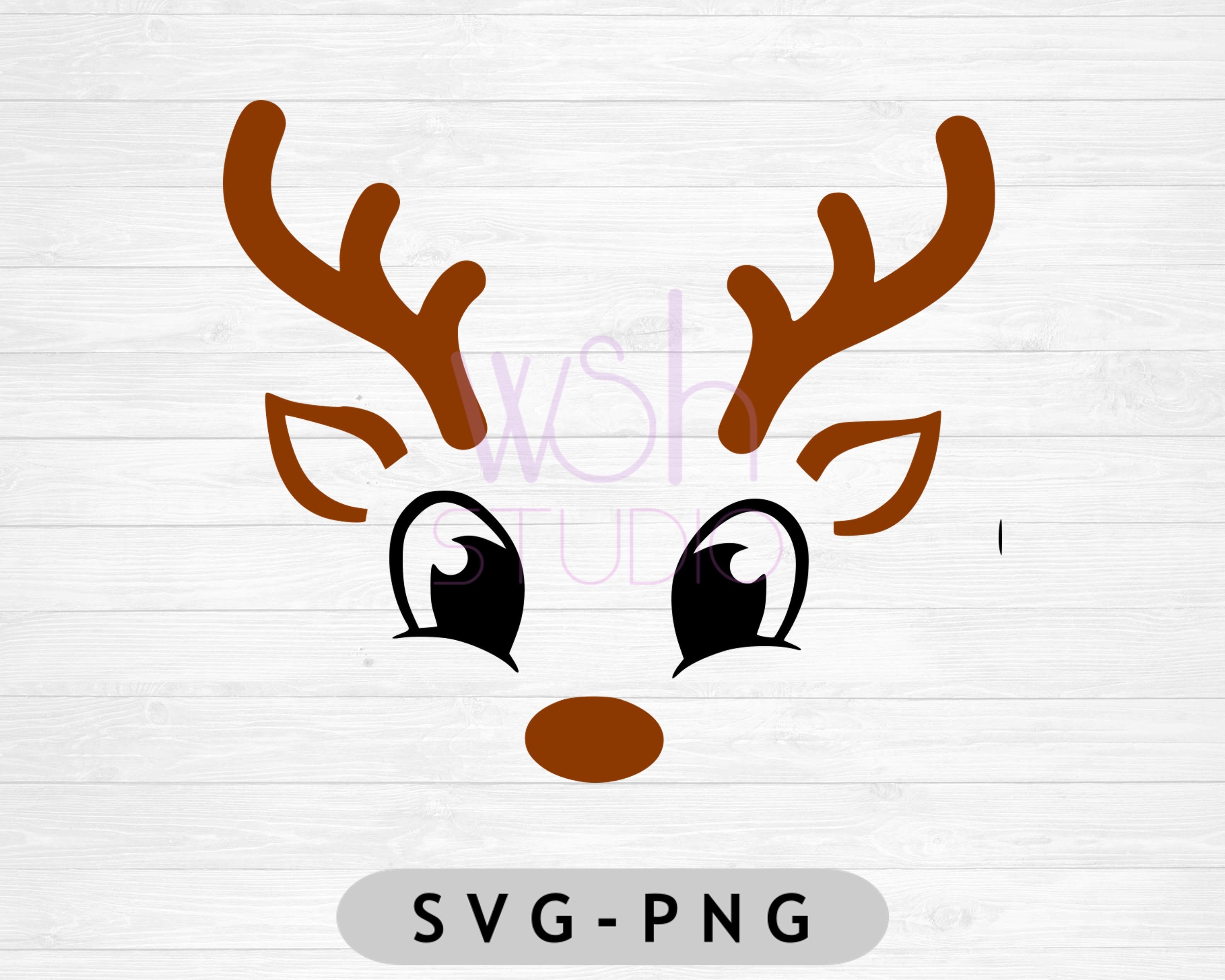 Christmas Reindeer Face SVG Reindeer SVG Girl Reindeer SVG - Etsy