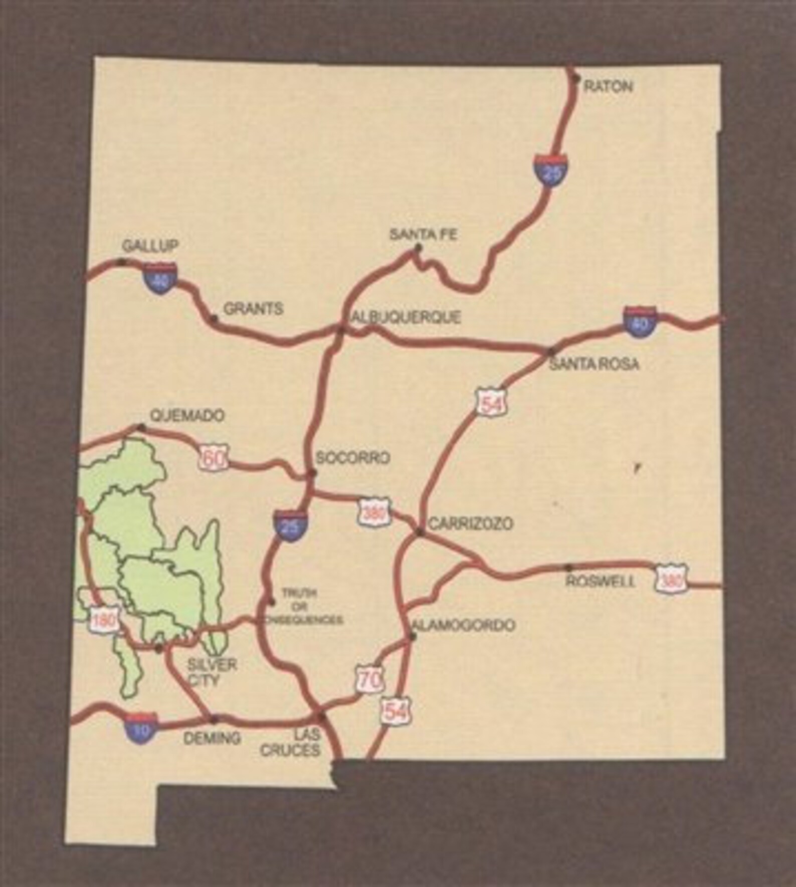 MAP USDA National Forest Map Gila National Forest New Mexico - Etsy