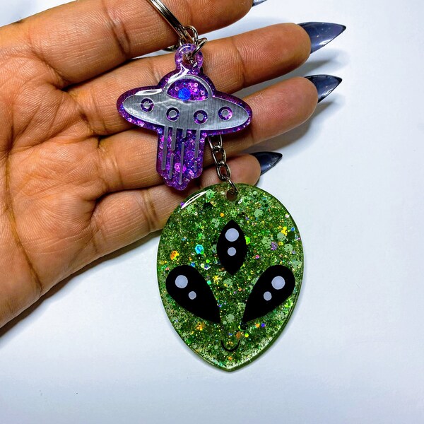 Alien Keychain - Etsy