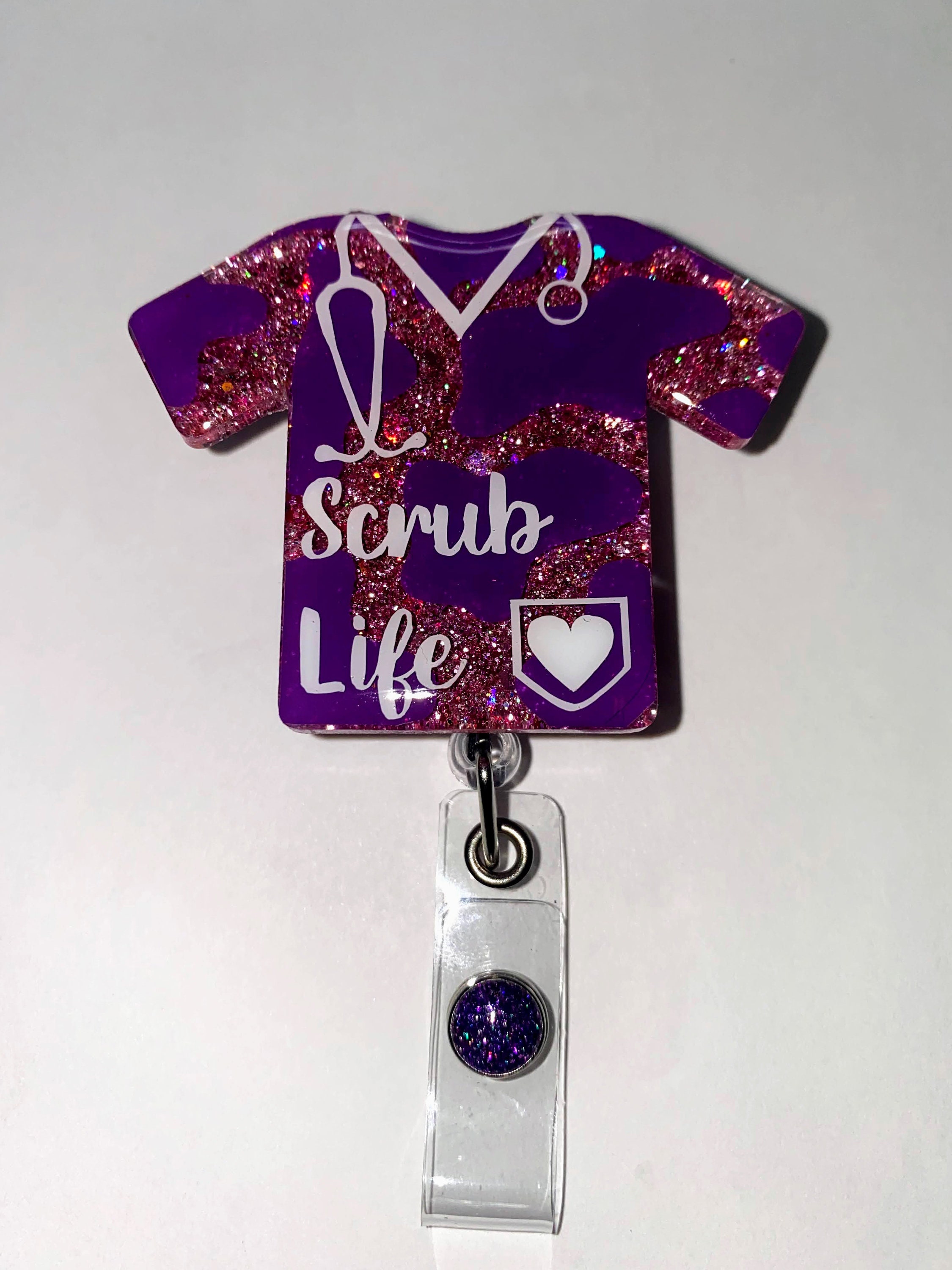 Cow Print Scrub Top Badge Reel Scrub Top Badge Reel Cow - Etsy