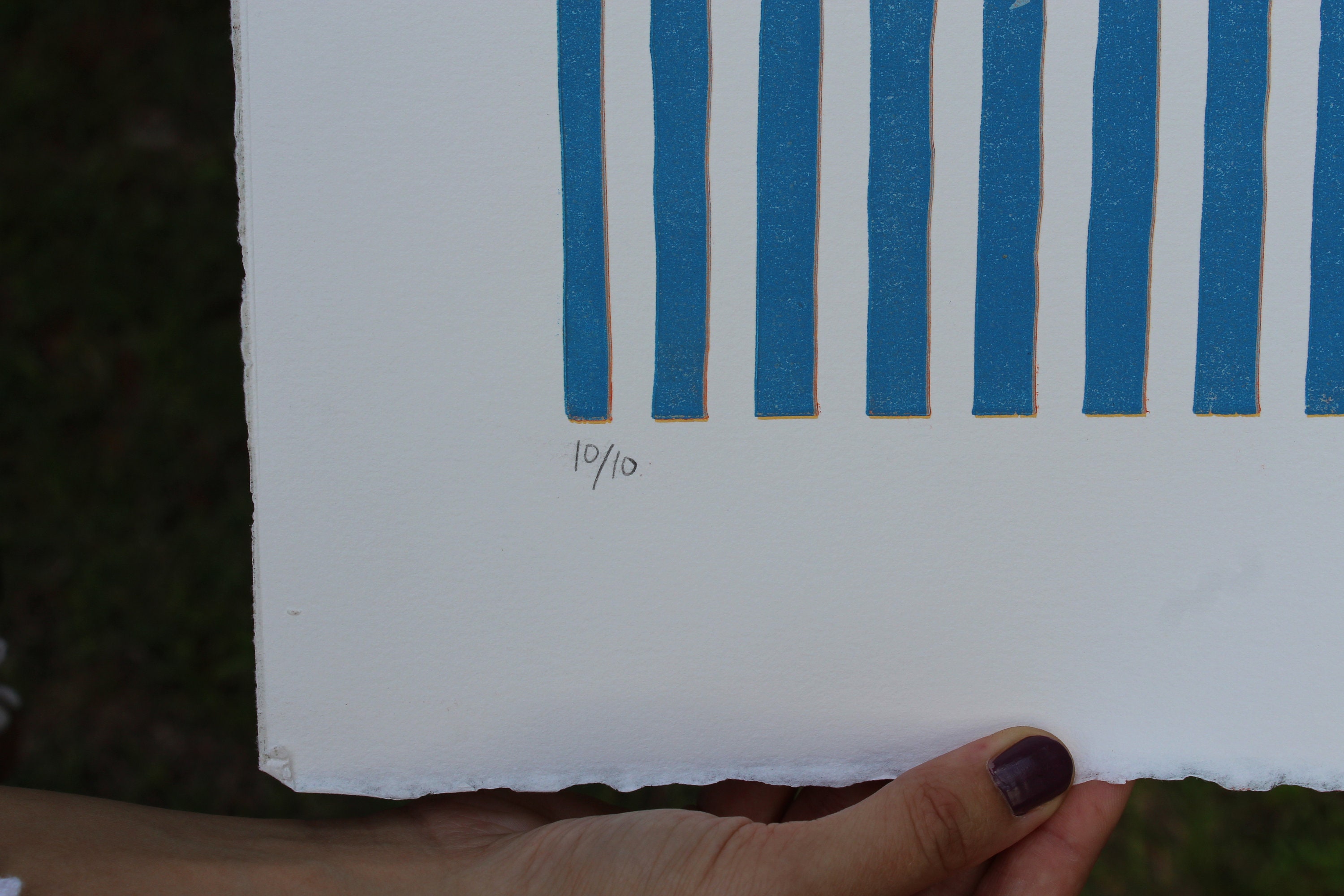 Relief Linocut Print, Ocean Sunset, Ocean Art, Printmaking, Carly Ogan ...