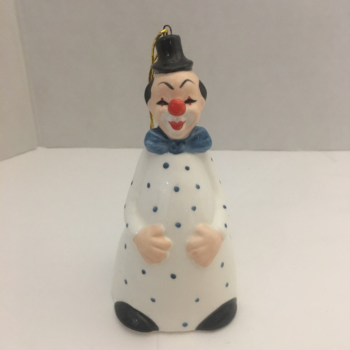 Vintage Porcelain Clown Bell - Etsy