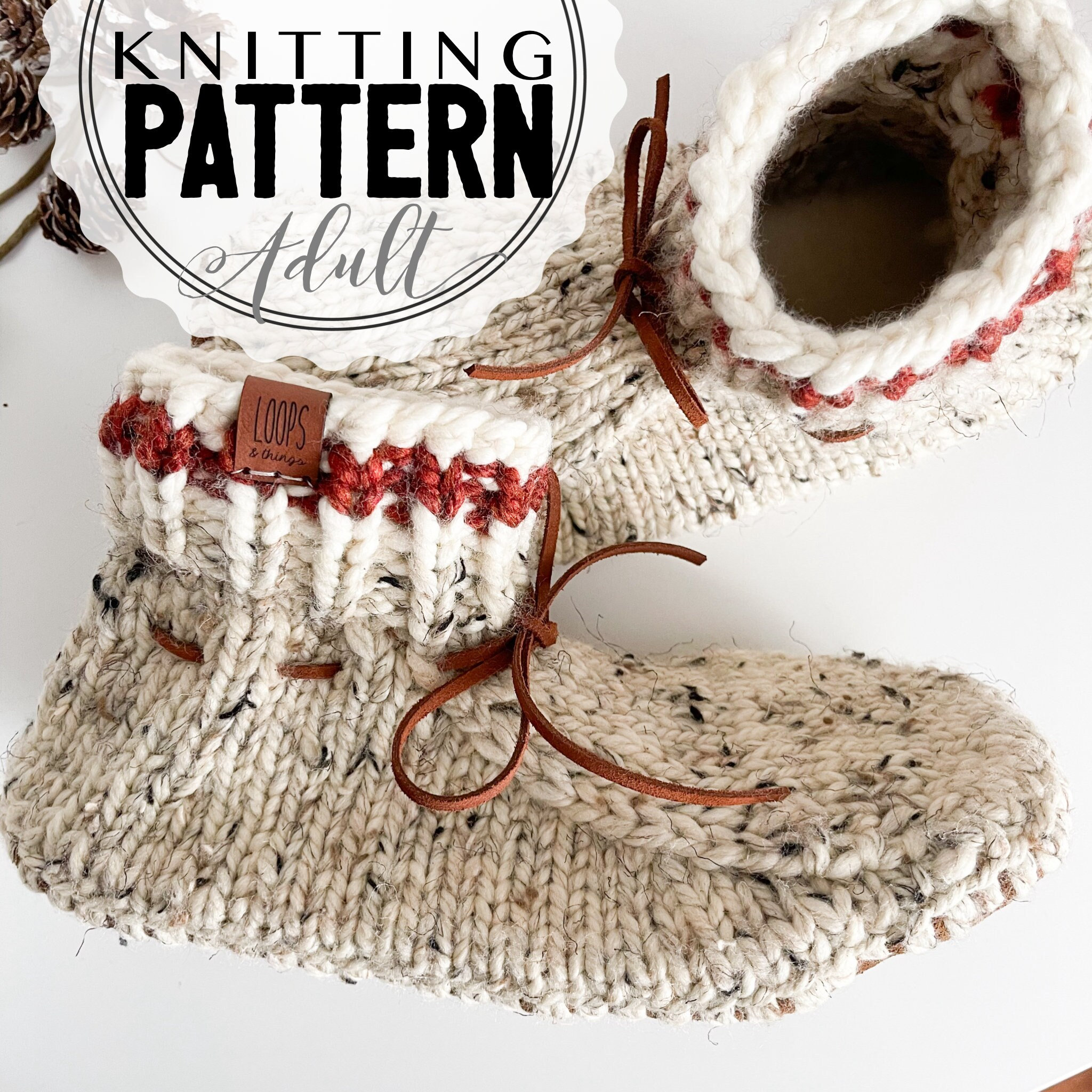 Knit Slipper Boots Pattern
