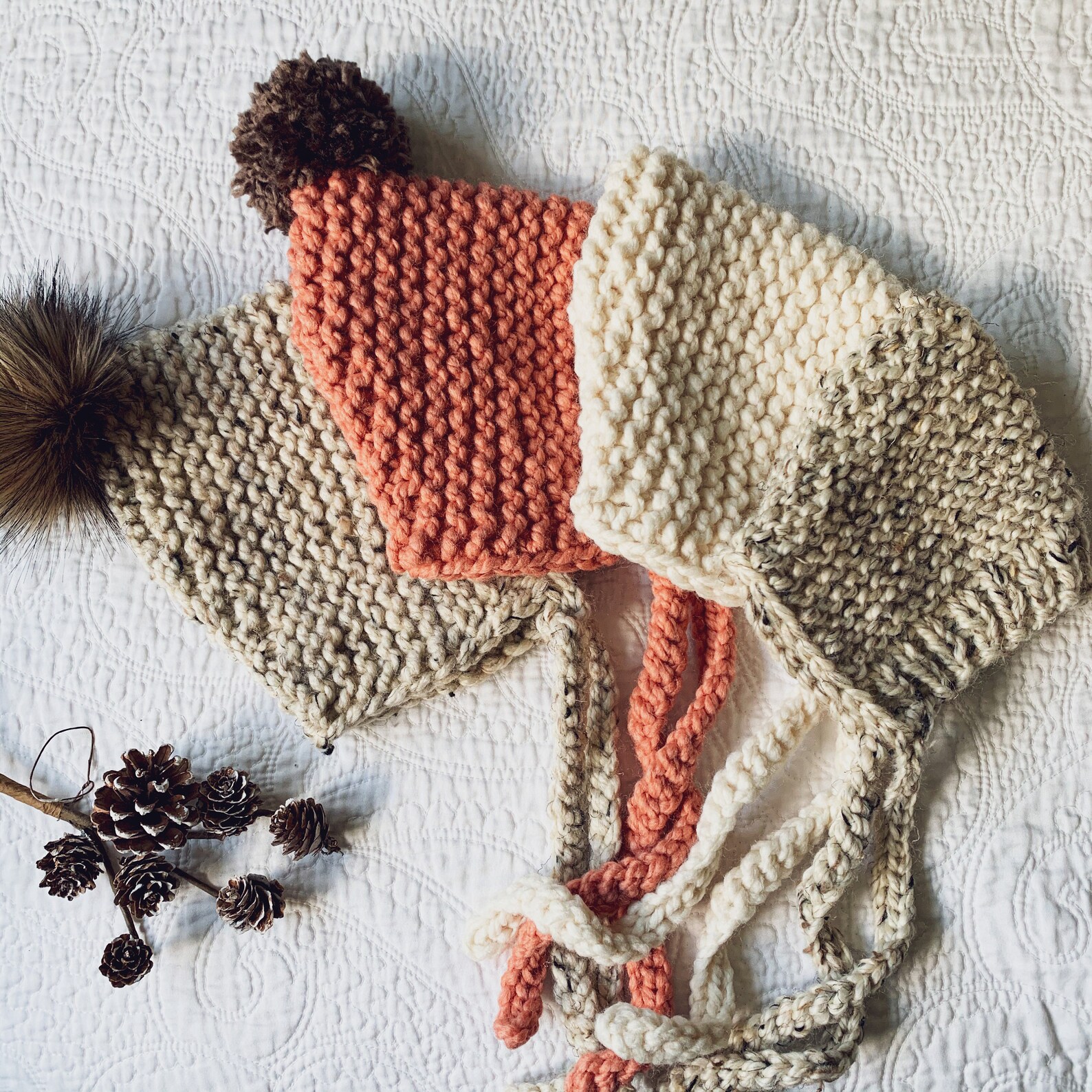 KNIT Garter BONNET PATTERN Baby Bonnet Pattern Toddler Knit | Etsy