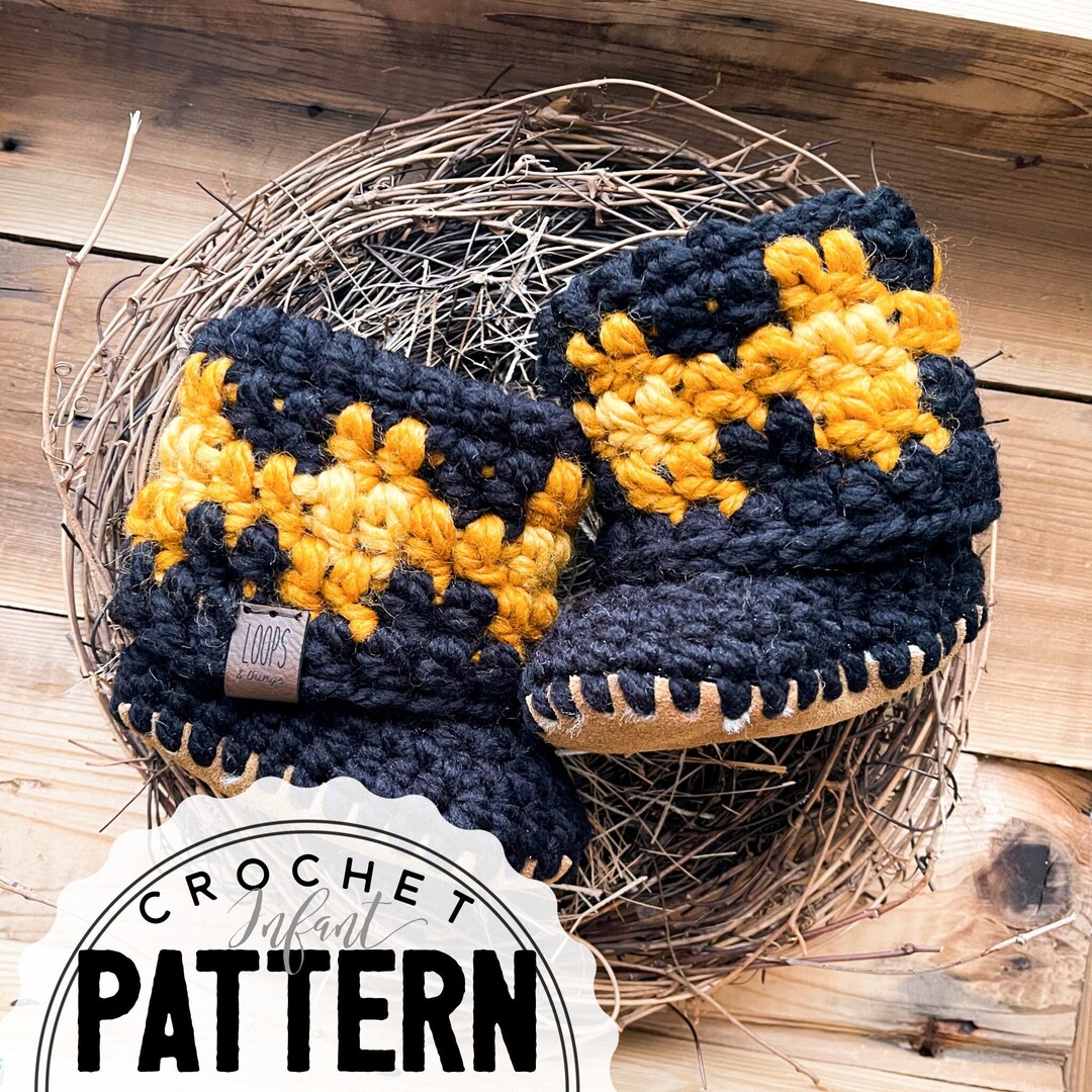 Baby FOLD OVER BOOT Slipper Pattern, Infant Boot Slippers, Crochet ...