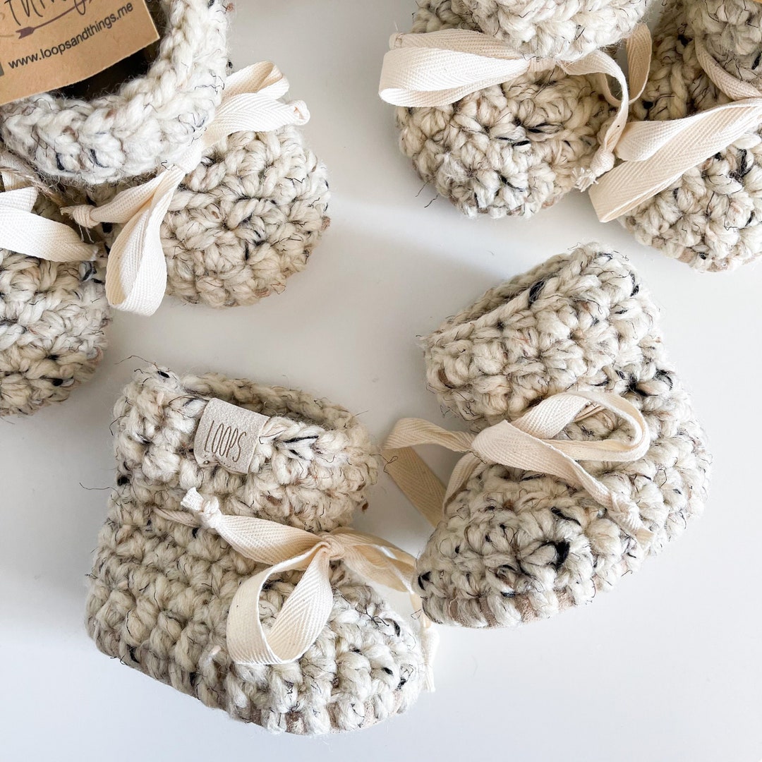 Crochet Classic SLIPPER KIT, DIY Sueded Slippers, Chaussons, Pantoufles ...
