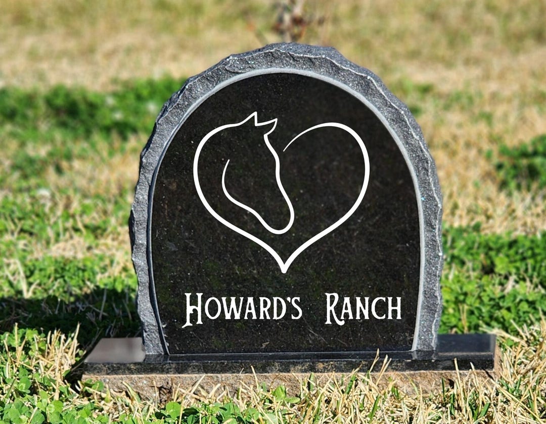 Custom Engraved Granite Name Stone – Monogram Address Marker ...