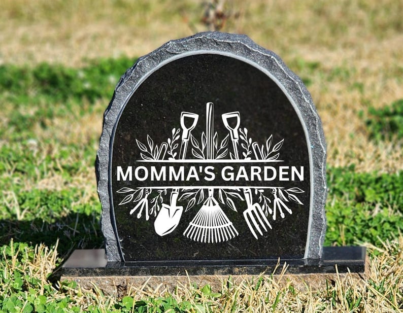 Custom Engraved Granite Name Stone – Monogram Address Marker ...