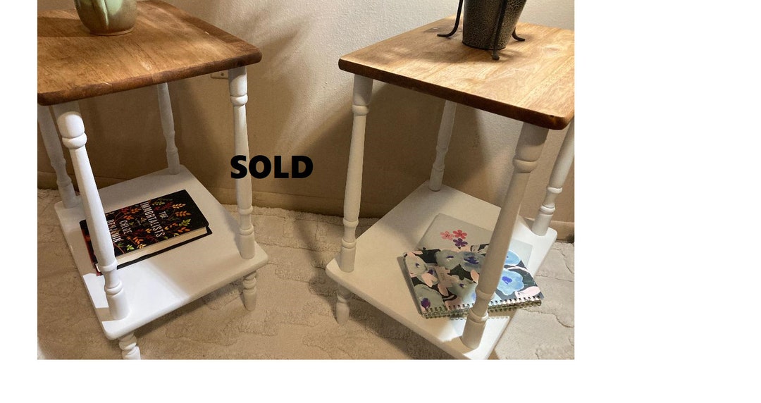 Country Style End Tables/ Nightstands Pair - Etsy