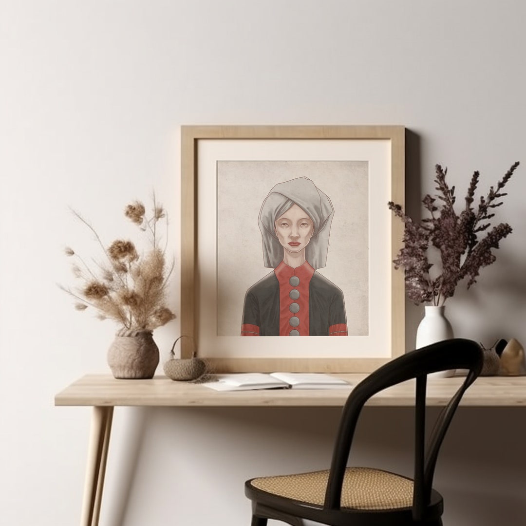 Lahu Tribe Portrait Art, Vintage Portrait Art of Hilltribe in Southeast ...
