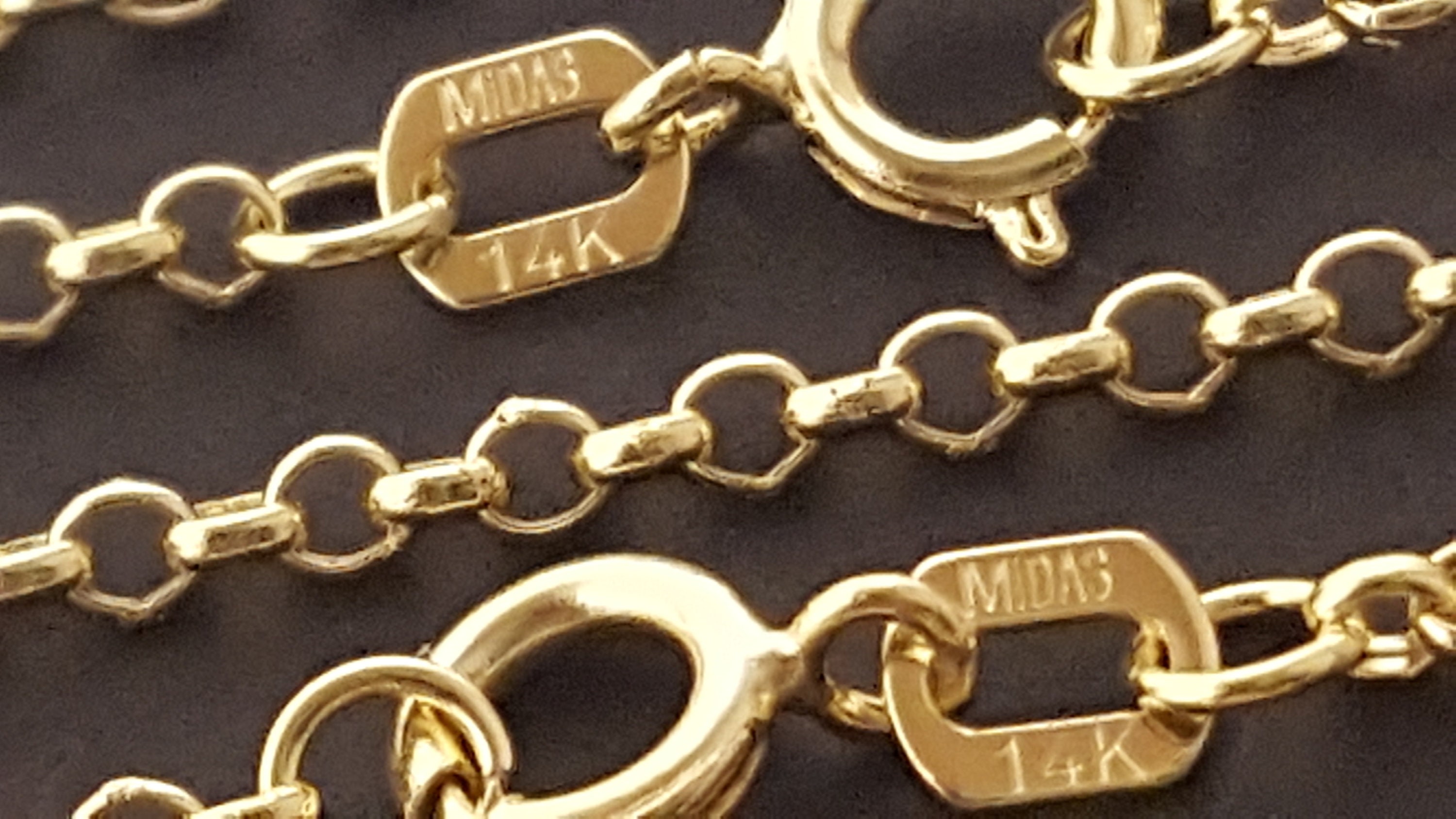 14k Solid Yellow Gold 1.5 Mm Rolo Chain Necklace 16,18,20,22,24. - Etsy