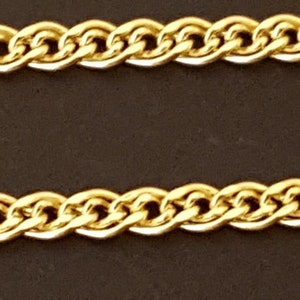 14 K Solid Yellow Gold 1.8 Mm Nonna Chain Necklace 16", 18", 20", 22 ...