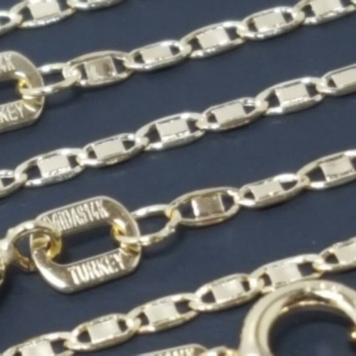 14 K Solid Yellow Gold 1.8 Mm Nonna Chain Necklace 16 - Etsy