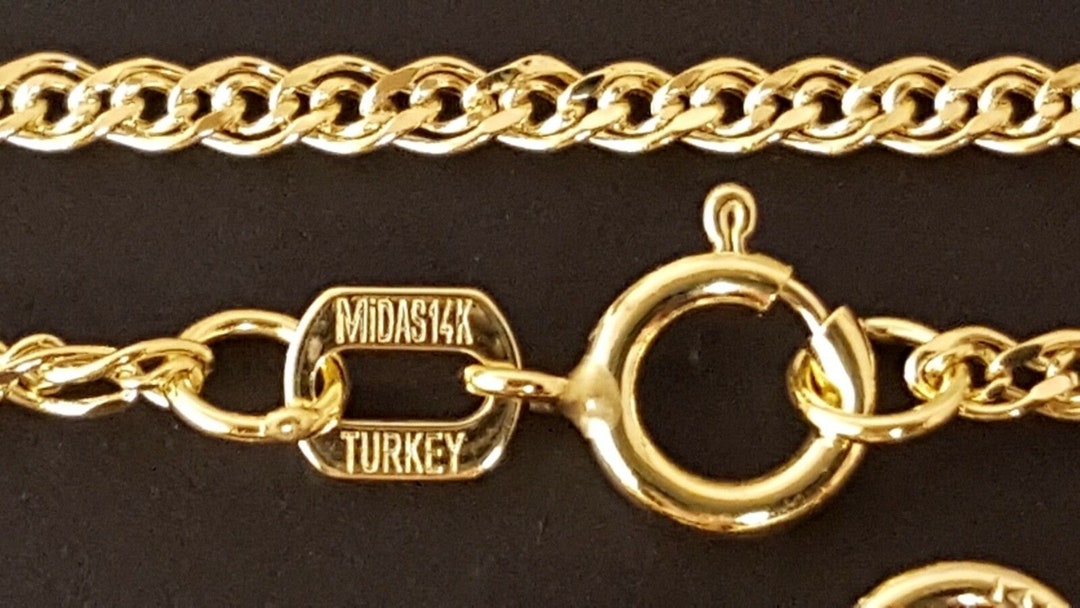 14 K Solid Yellow Gold 1.8 Mm Nonna Chain Necklace 16", 18", 20", 22 ...