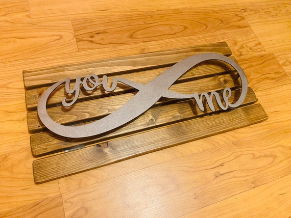 INFINITY You and Me Rustic Wall Sign | Etsy