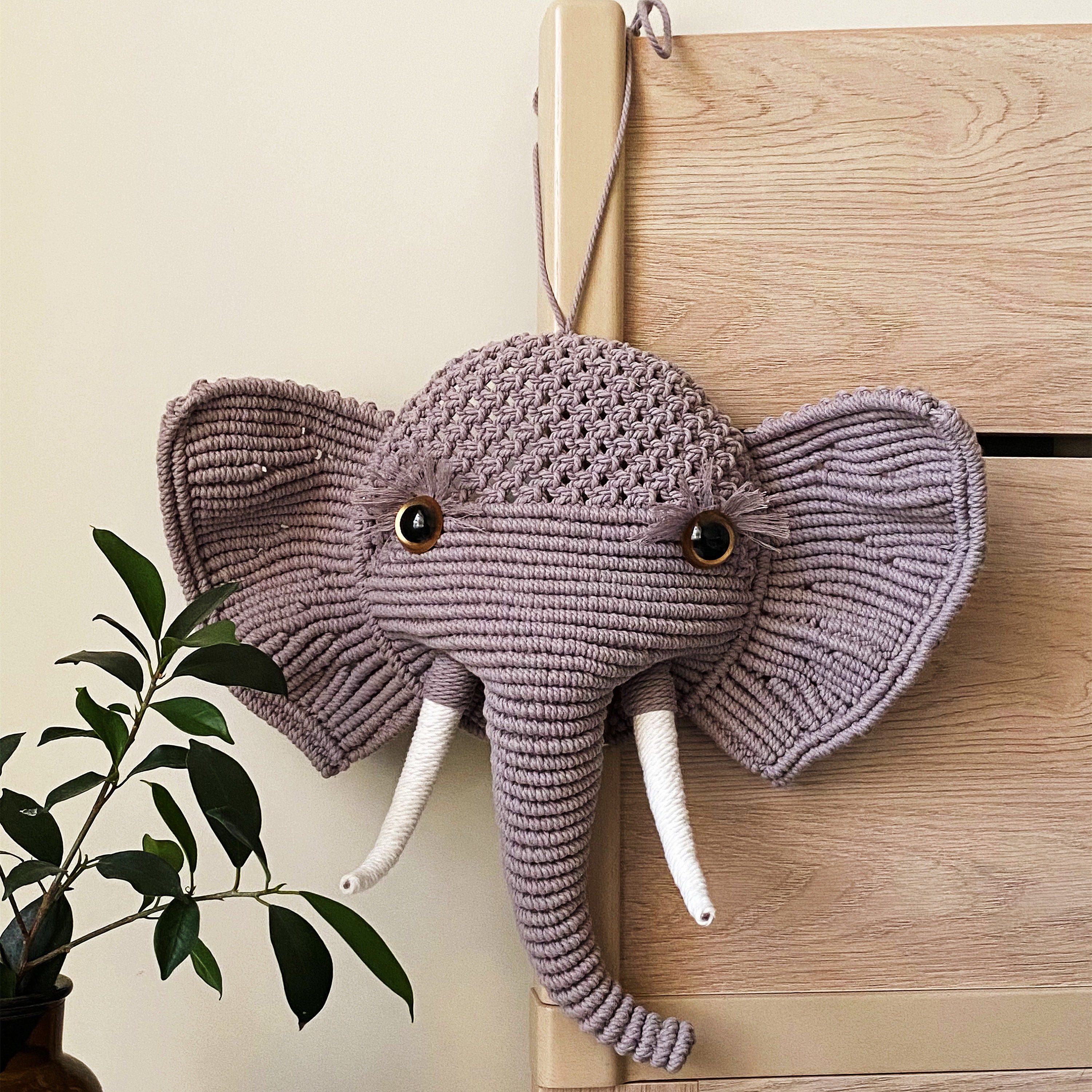DIGITAL VIDEO TUTORIAL for Macrame Elephant Head Macrame - Etsy