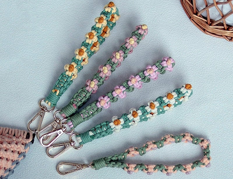 MACRAME PATTERN Macrame Keychain Boho Keychain Macrame Car - Etsy