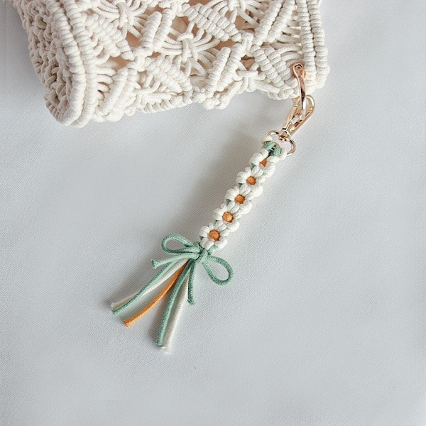 Macrame Keychain - Etsy