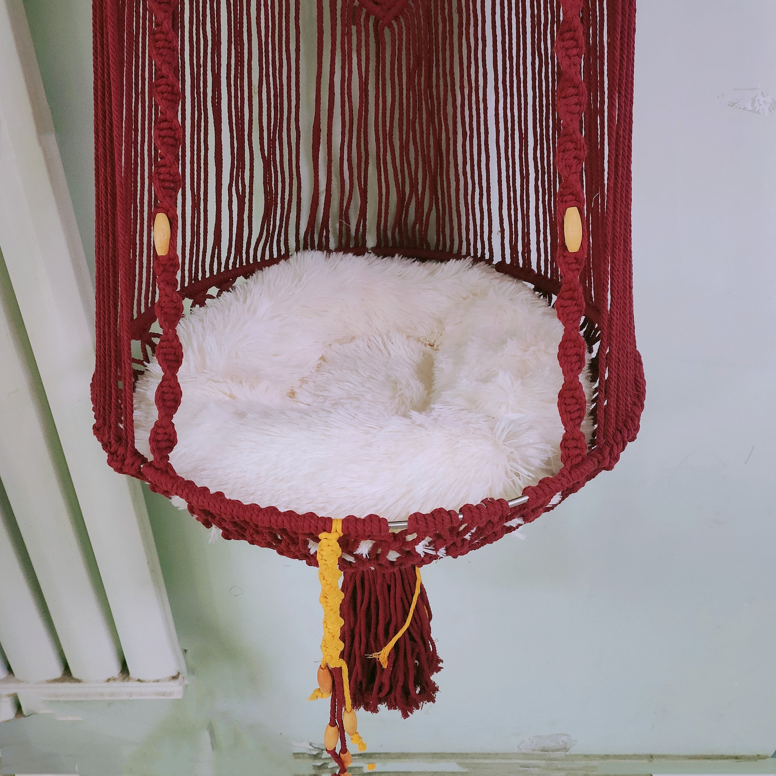 NEW DESIGN Macrame Cat Hammock Macrame Cat Bed With Cushion, Hanging ...
