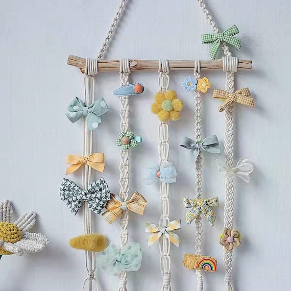 Macrame Bow Hanger Hair Bow Hanger Headband Hanger Bow - Etsy