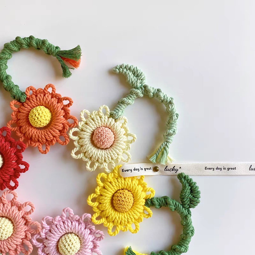 DIY Macrame Flower PDF Patterns, Macrame Bag Hanger, Macrame Car Hanger ...