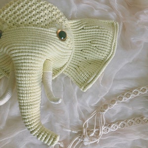 Beginner Macrame Elephant Pattern in English, Macrame Animal Pattern ...