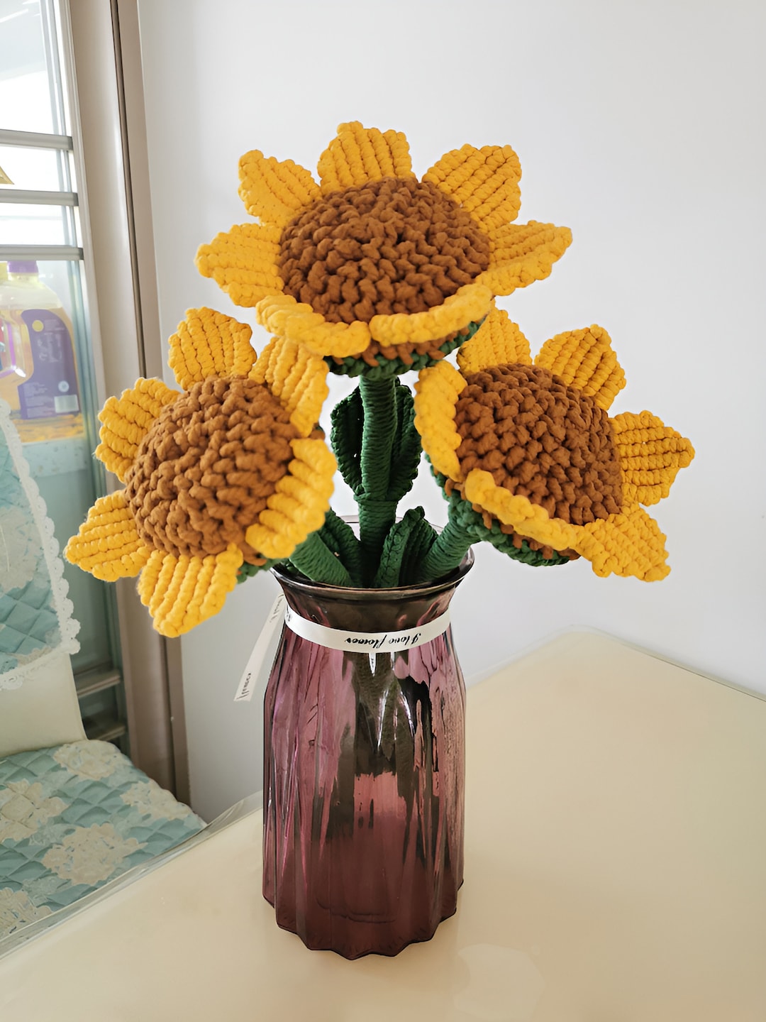 Beginner Macrame Sunflower Pattern, Macrame Sunflower Tutorial Step by ...