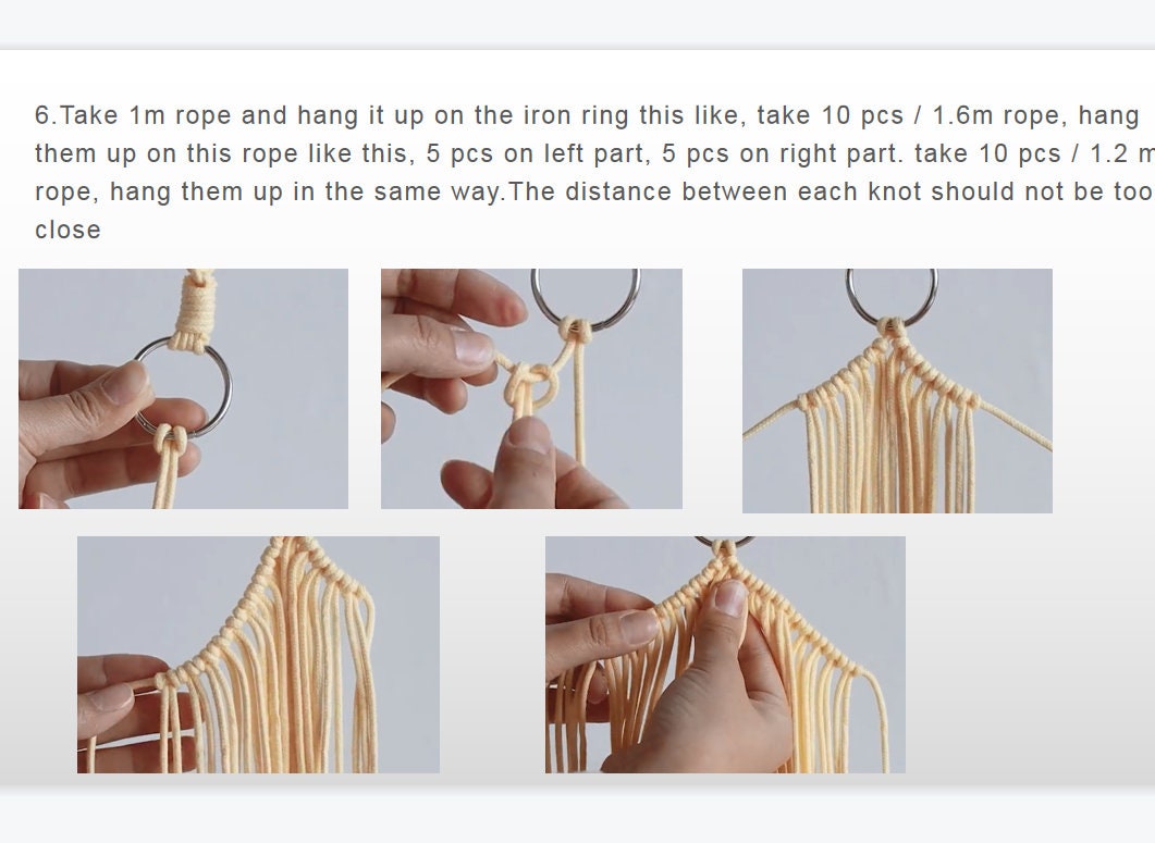 DIY Macrame Air Plant Hanger Pattern | Macrame Tutorial for Beginner ...