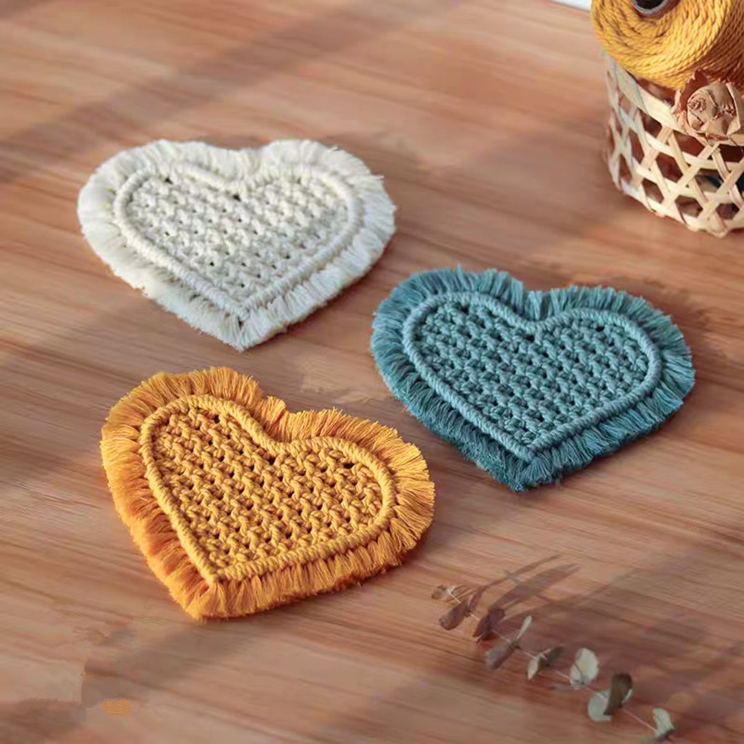 BEGINNER LEVEL / Macrame Tutorial / Learn Macrame / Macrame Cup Coaster ...