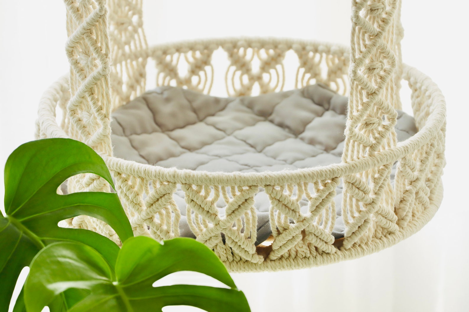 MODERN MACRAME Cat Hammock Hanging Cat Bed Handwoven Macrame - Etsy