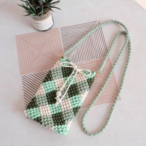 Beginner Level Macrame Cell Phone Bag Pattern, Macrame PDF Pattern for ...