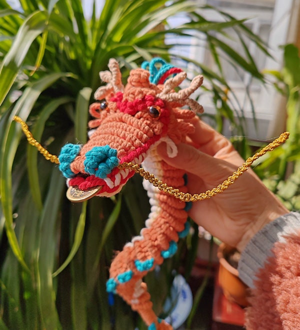 Beginner Macrame Dragon PDF Pattern, Macrame PDF Tutorial, Macrame Pattern With Step Be Step ...