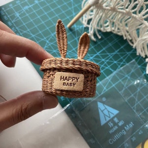 Exclusive Rattan Miniature Basket Storage for Dollhouse-miniature ...