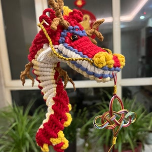 Beginner Macrame Dragon PDF Pattern, Macrame PDF Tutorial, Macrame Pattern With Step Be Step ...