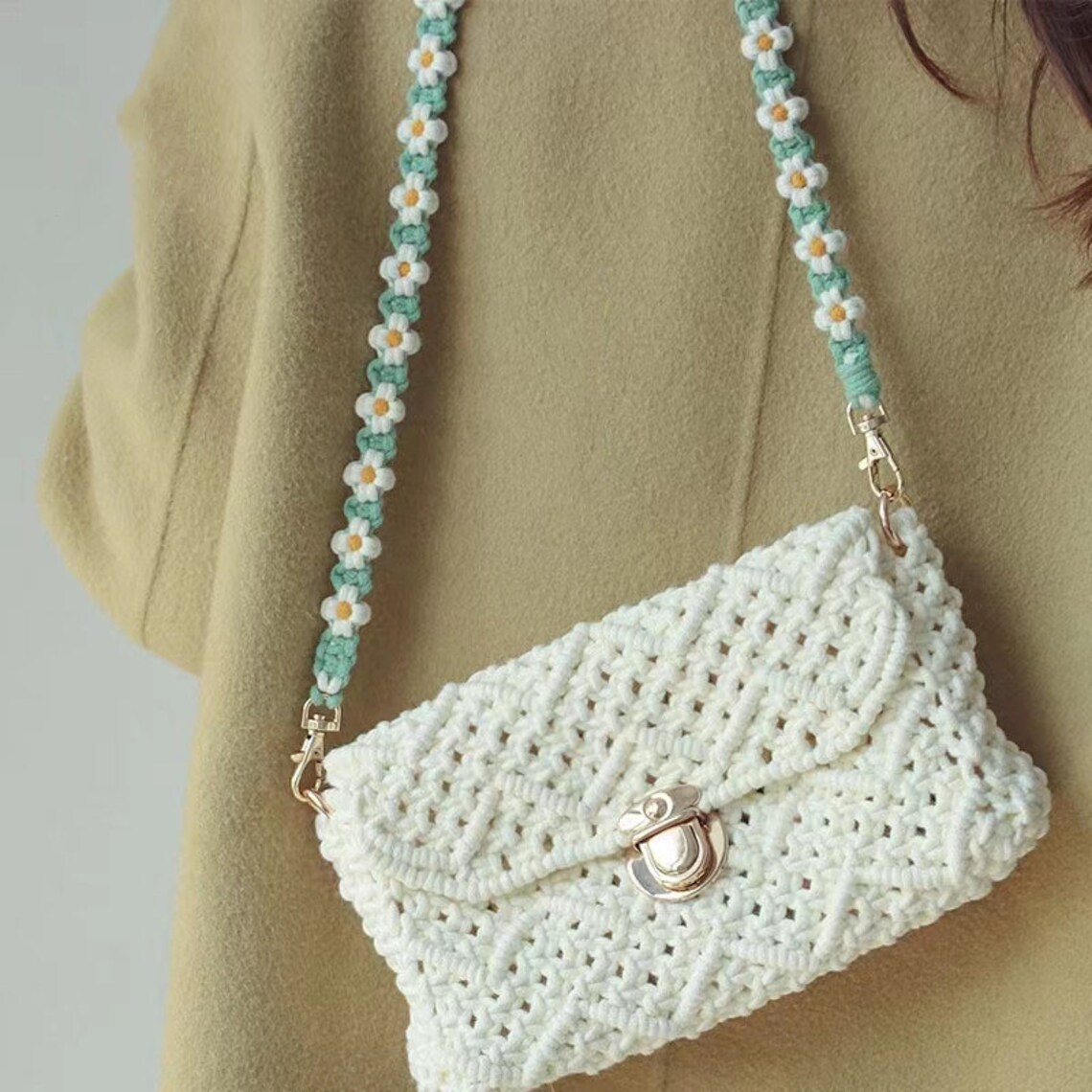 MACRAME TUTORIAL / Learn Macrame / Macrame Bag Strap / Camera - Etsy