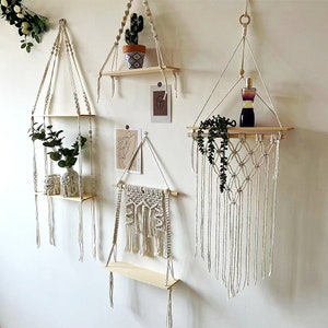 Macrame Shelf Wall Hanging - Etsy