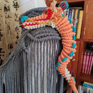 Beginner Macrame Dragon PDF Pattern, Macrame PDF Tutorial, Macrame Pattern With Step Be Step ...