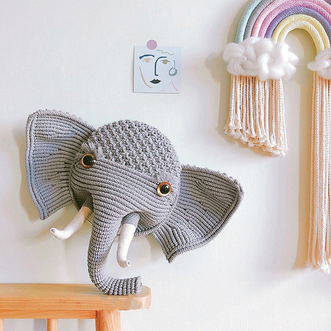 DIGITAL VIDEO TUTORIAL for Macrame Elephant Head Macrame - Etsy