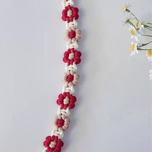 PDF Patterns Macrame Flower Bag Strap With Lobster Clasps in English ...