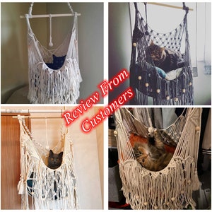 Macrame Hanging Cat Bed, Macrame Cat Hammock, Macrame Cat Basket, Cat ...