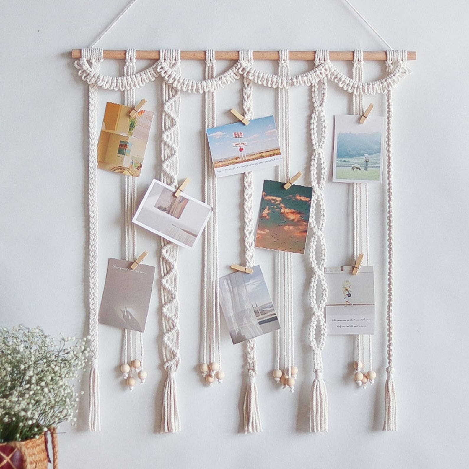 Macrame Photo Wall Display Macrame Photo Hanger Macrame Bow - Etsy