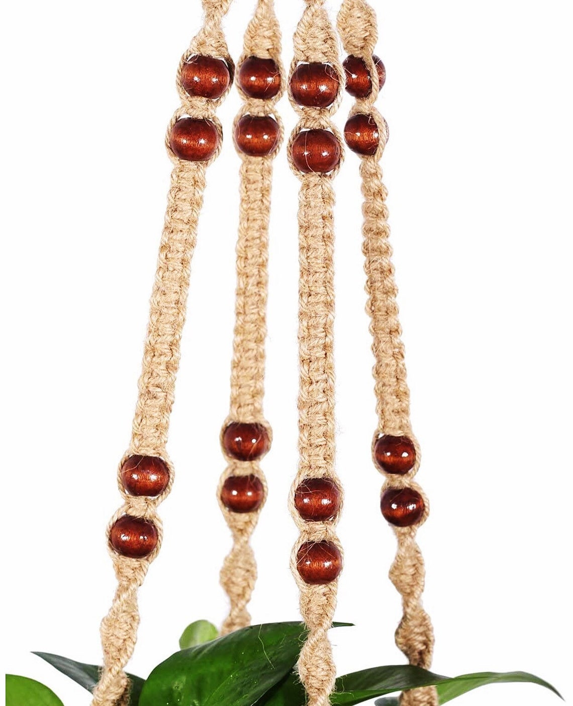 Rustic Jute Cord Handwoven Macrame Plant Hangers Set of 4 Pcs - Etsy