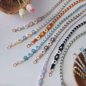 PDF Patterns Macrame Flower Bag Strap With Lobster Clasps in English ...