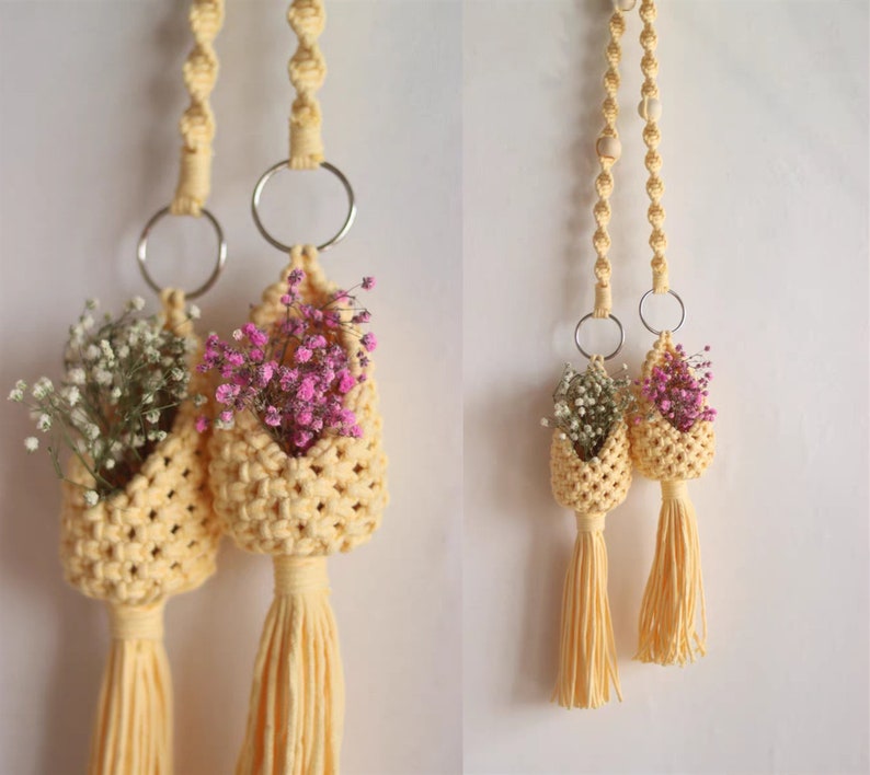 DIY Macrame Air Plant Hanger Pattern Macrame Tutorial for - Etsy