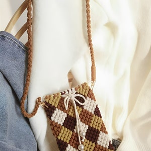 Beginner Level Macrame Cell Phone Bag Pattern, Macrame PDF Pattern for ...