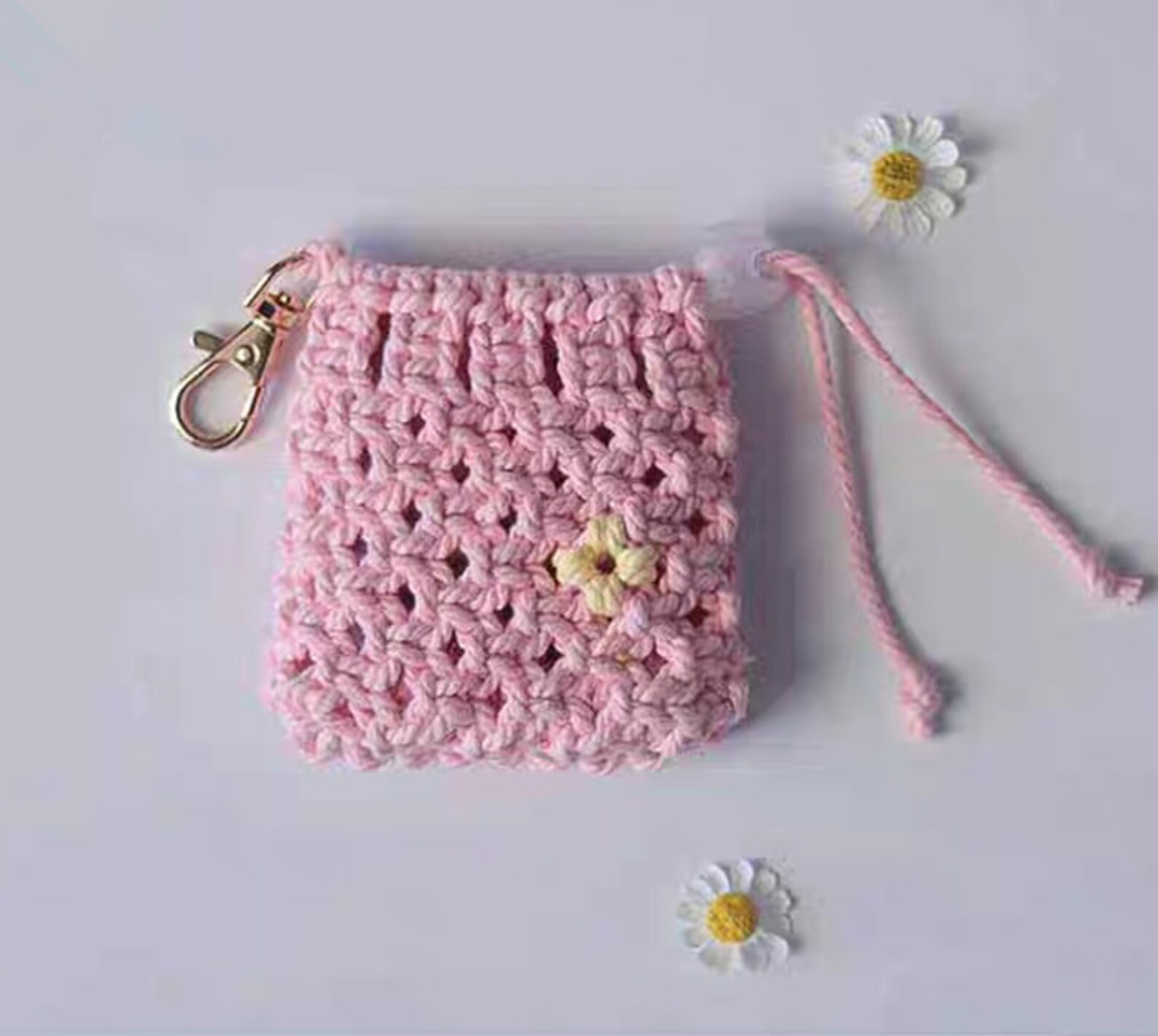 Beginner Level Macrame Pattern for Earphone Bag - Coin Purse Macrame ...