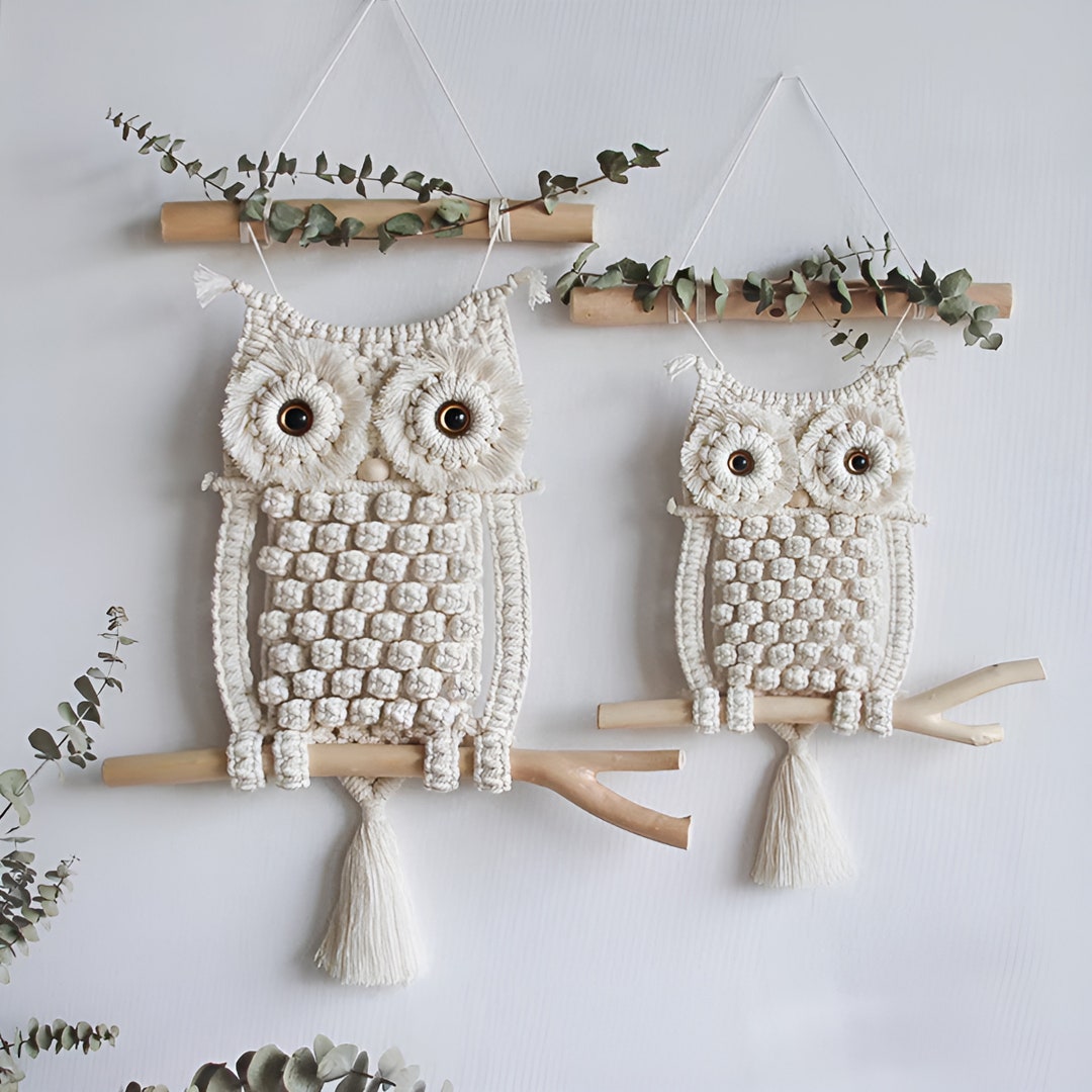 Beginner Level Macrame Owl Pattern - PDF Owl Tutorial - Macrame Owl ...