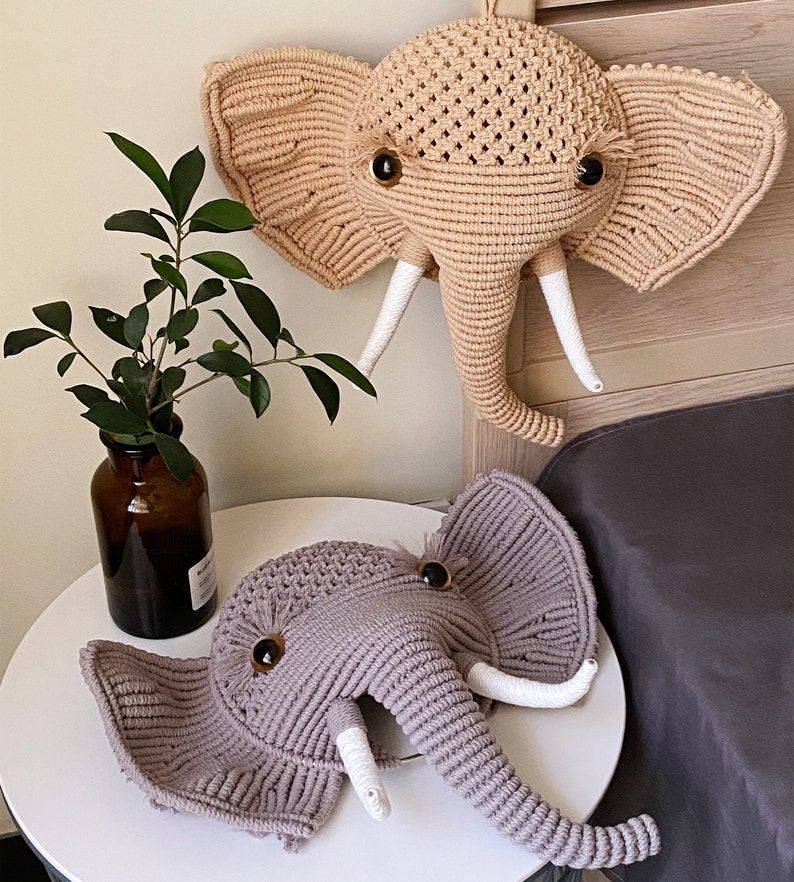 DIGITAL VIDEO TUTORIAL for Macrame Elephant Head Macrame - Etsy