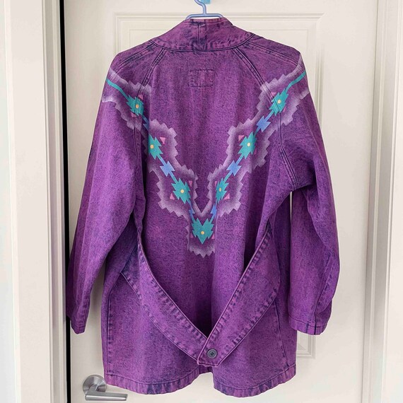 Vintage Acid Wash Denim Jacket / Purple Jean Jacket /… - Gem